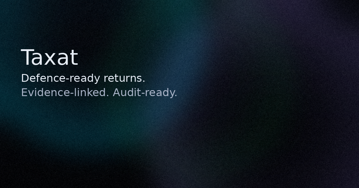 Taxat · Defence‑ready returns